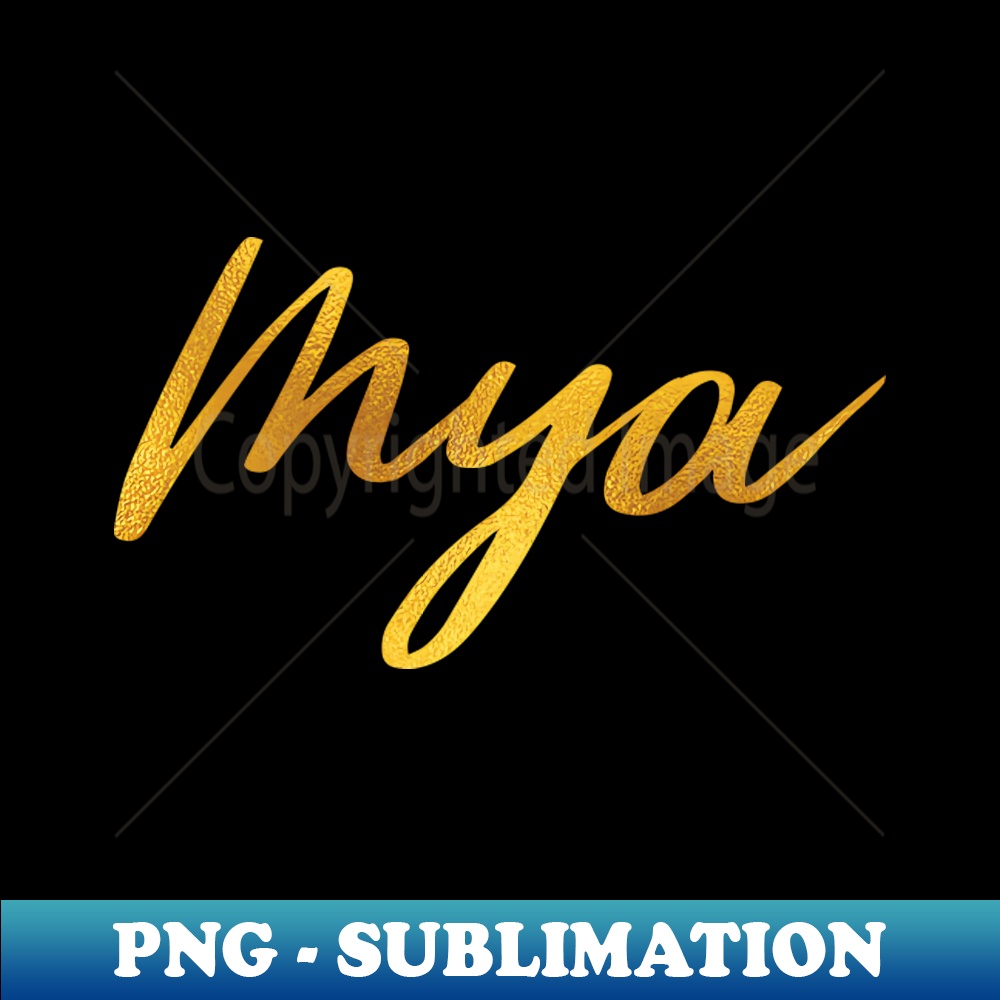 Mya Name Hand Lettering in Faux Gold Letters - Unique Sublim | Inspire ...