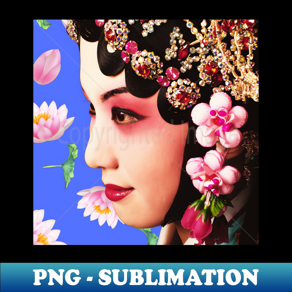 Chinese Opera Star with Lotus Flowers Deep Purple - Hong Kon | Inspire ...