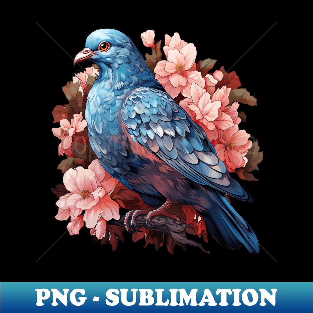 Pigeon colorful Flower Illustration - PNG Sublimation Digita | Inspire ...