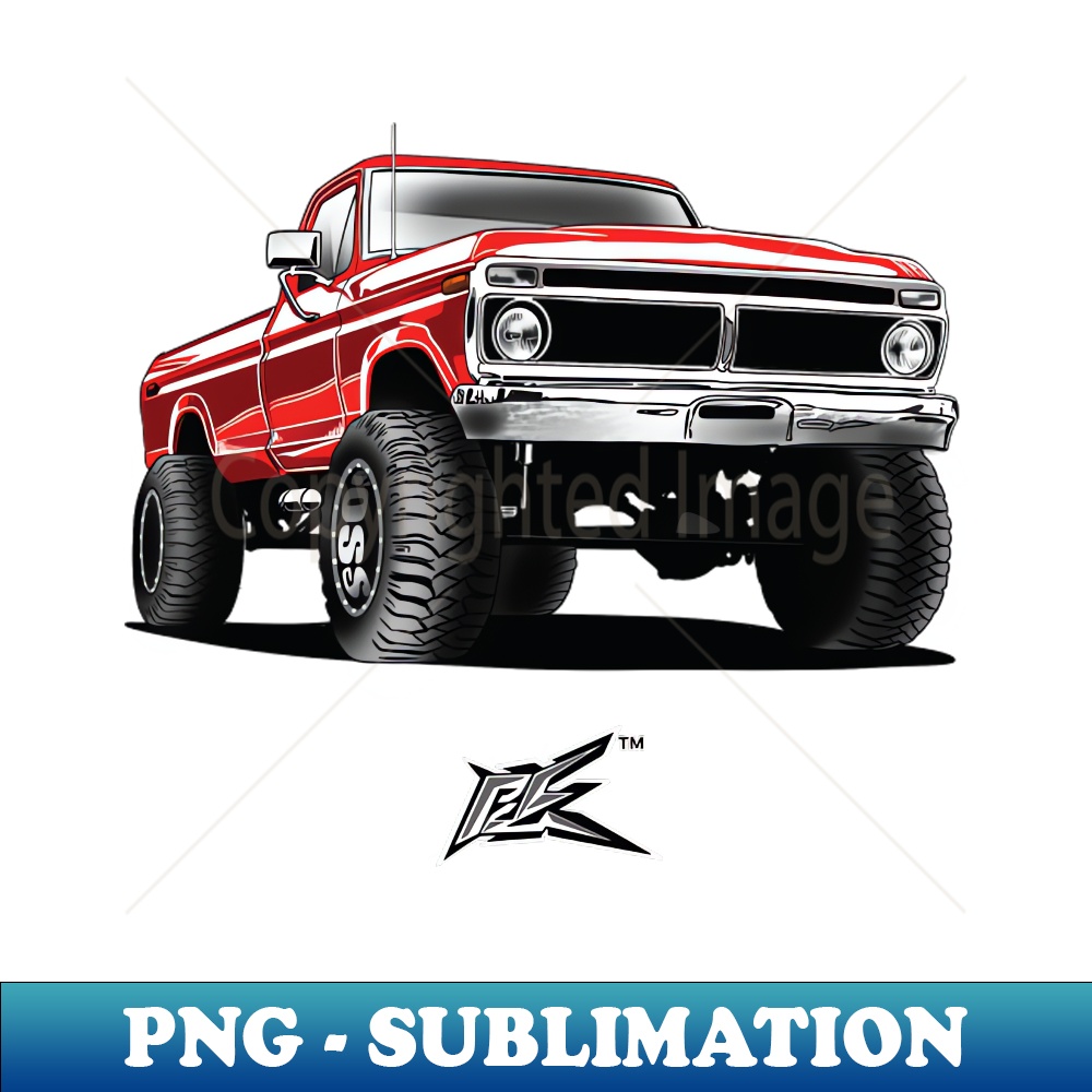 ford f250 obs truck red - PNG Transparent Sublimation Design | Inspire ...