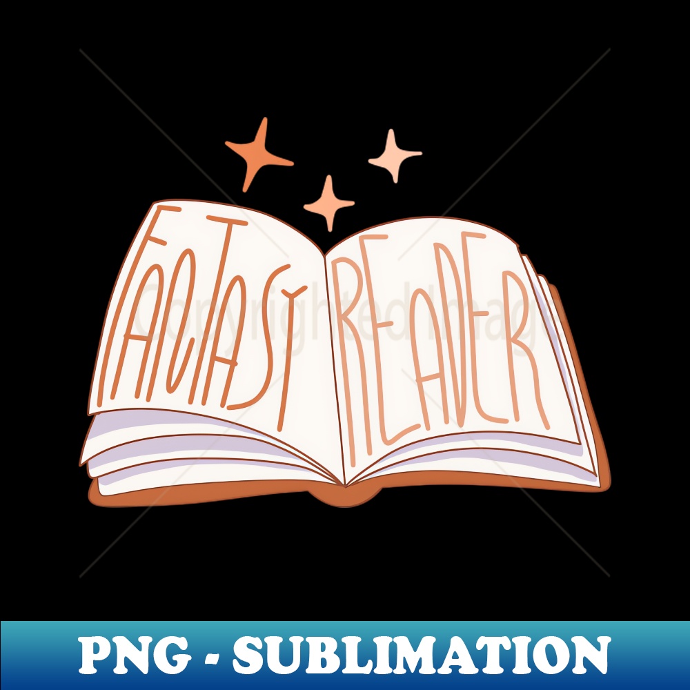 Fantasy Reader orange yellow book with stars - Unique Sublim | Inspire ...