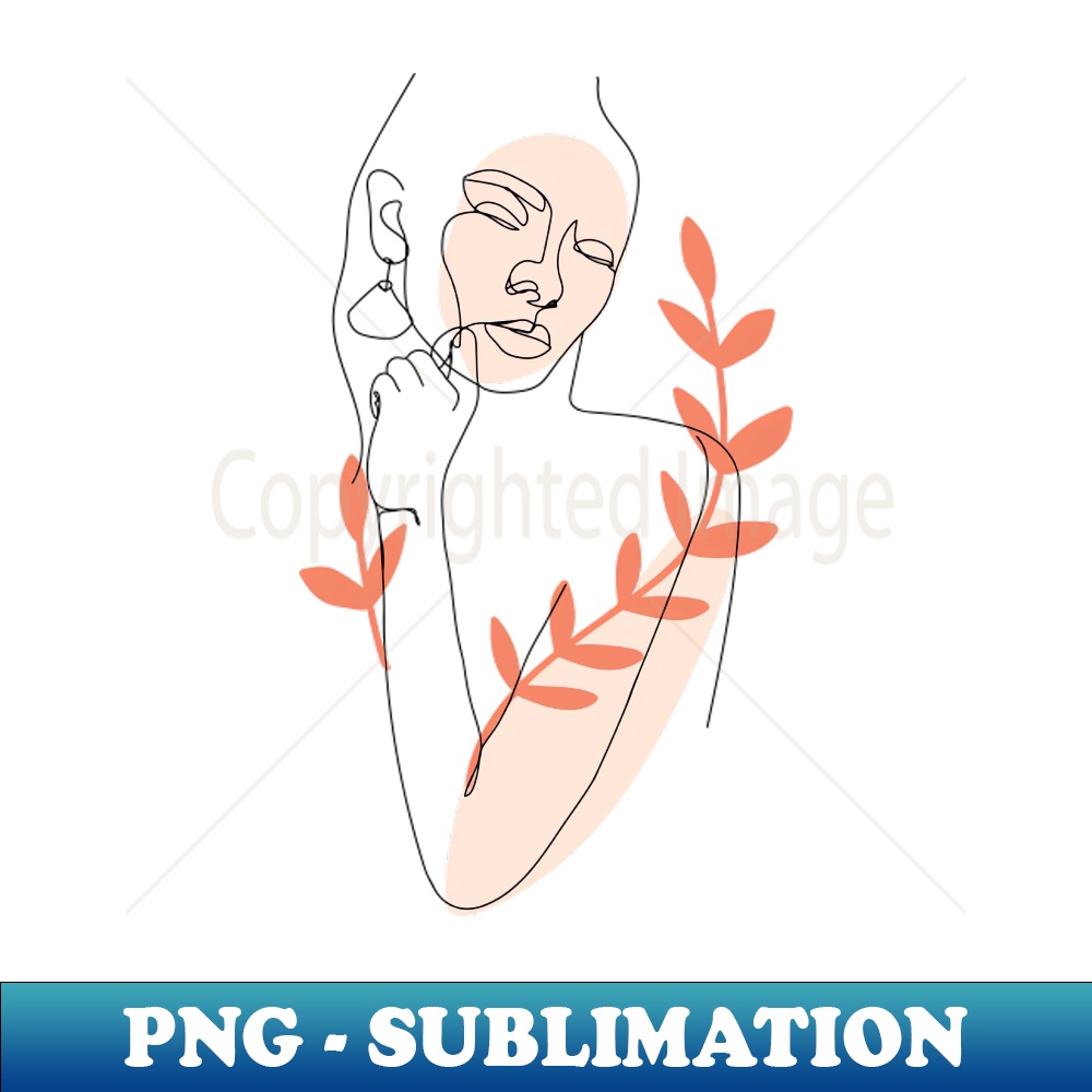One line woman portrait Female poster - Digital Sublimation | Inspire ...