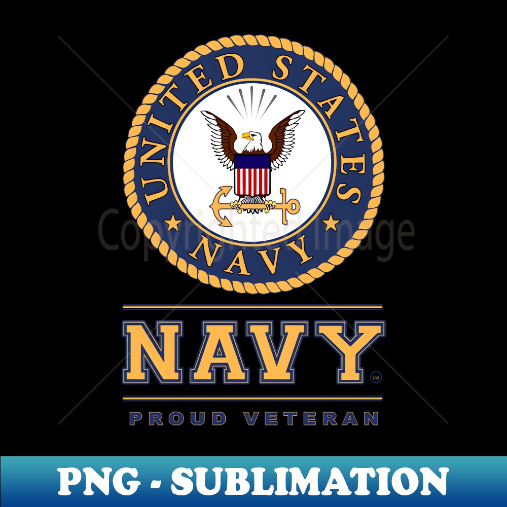 US Navy Proud Veteran - Elegant Sublimation PNG Download | Inspire Uplift