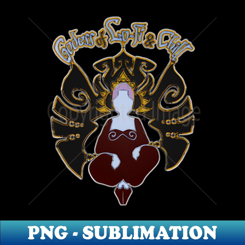 Goddess of Lo-Fi Chill - PNG Transparent Sublimation Design | Inspire ...