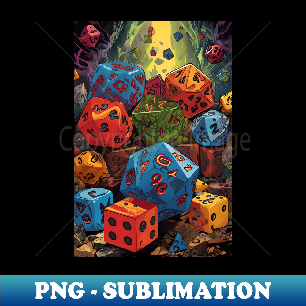 Dynamic Comic-Inspired Polyhedral Dice - Aesthetic Sublimati - Inspire ...