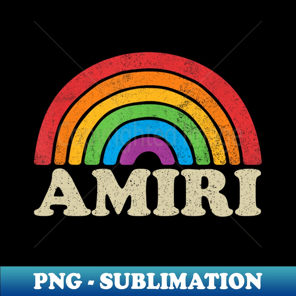Amiri - Retro Rainbow Flag Vintage-Style - PNG Transparent S | Inspire ...