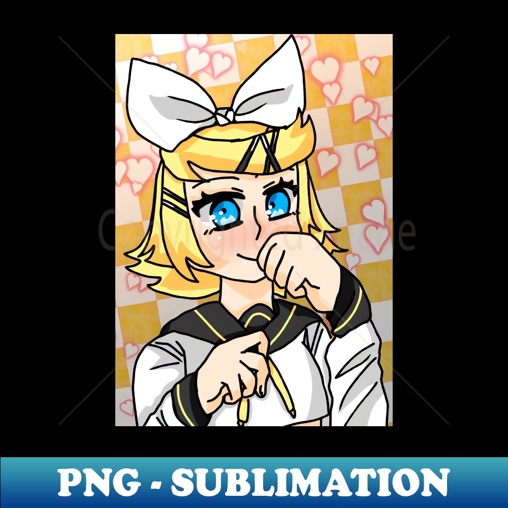 Kagamine Rin Cute - PNG Transparent Sublimation Design | Inspire Uplift