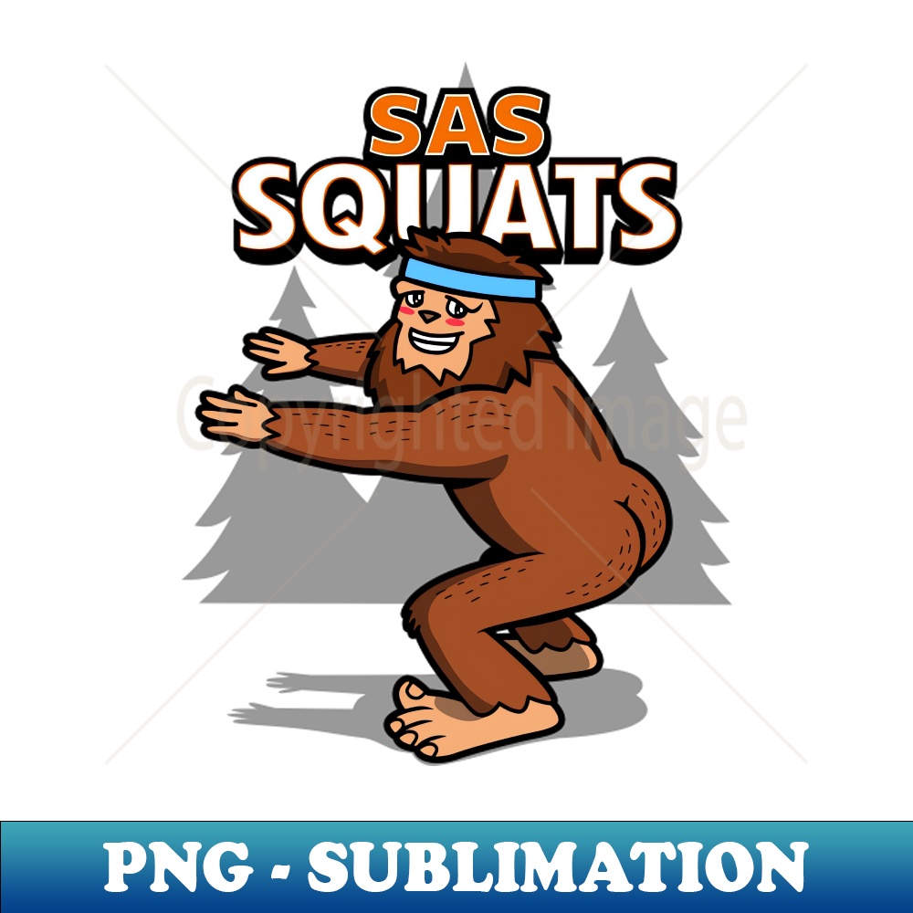 Bigfoot Sasquatch Funny Big Booty Butt Workout Squats Gym Ca | Inspire ...