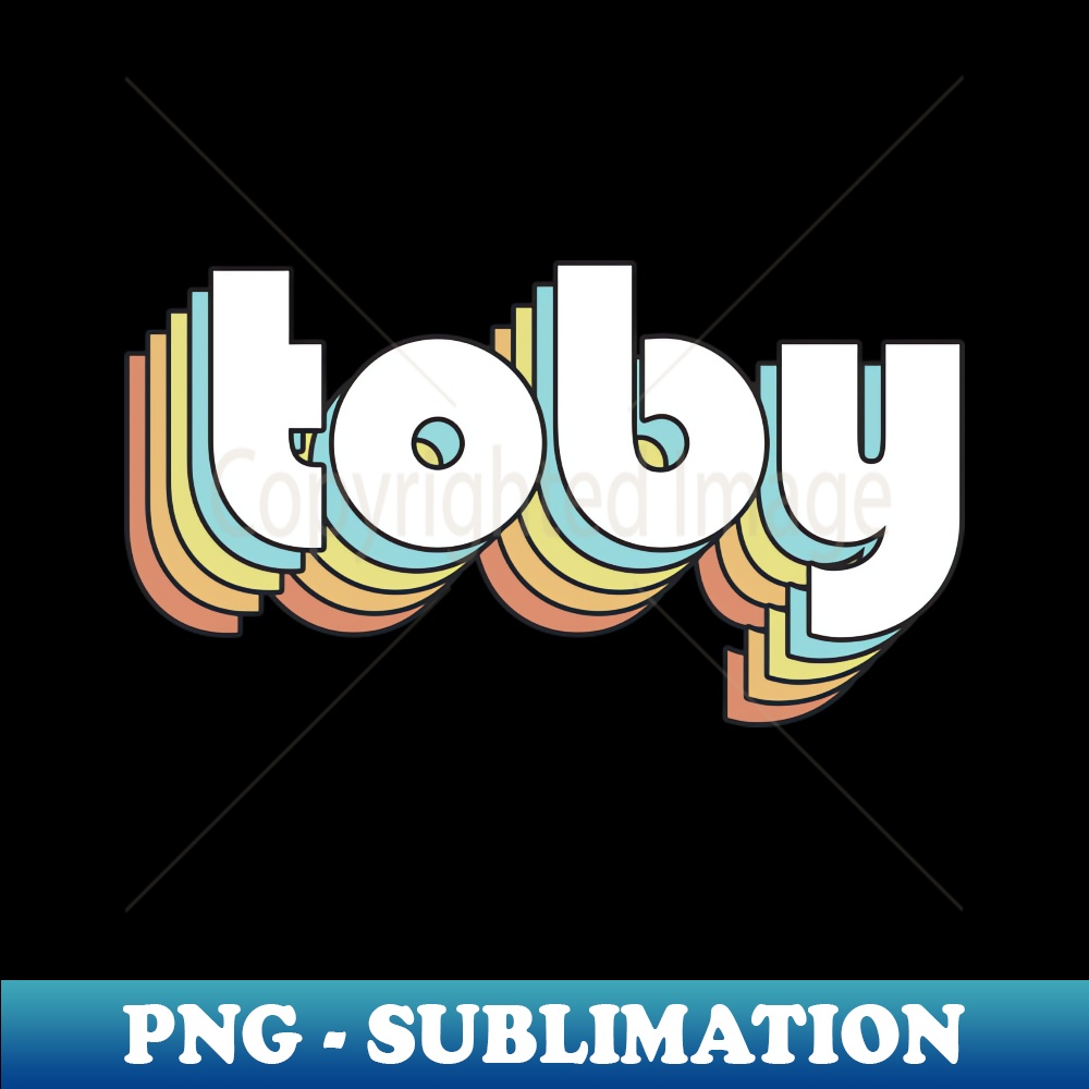 Toby - Retro Rainbow Typography Faded Style | Inspire Uplift