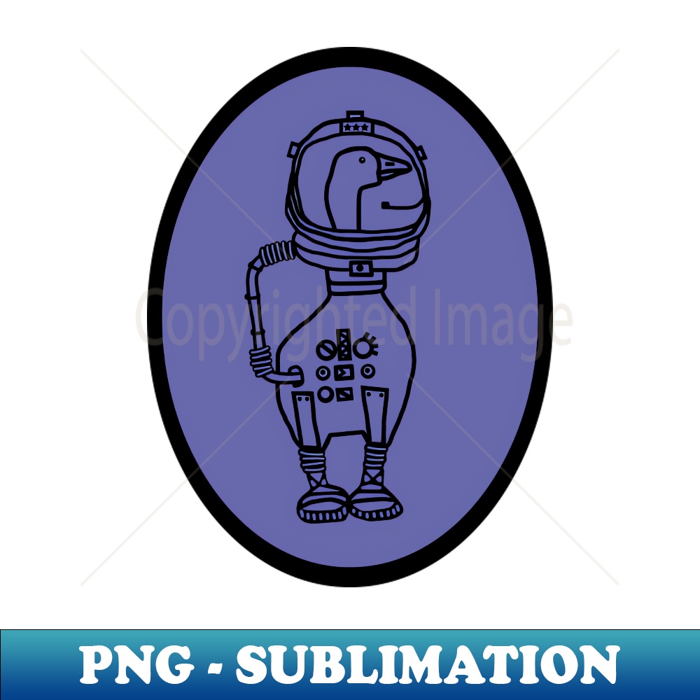 Space Goose Sci Fi Astronaut Oval - Instant Sublimation Digi | Inspire ...