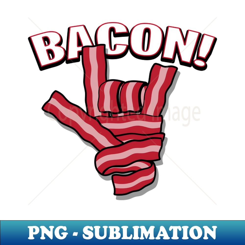 Horns Up Funny Original Bacon Horns Up Rock Metal Sign Gift | Inspire ...