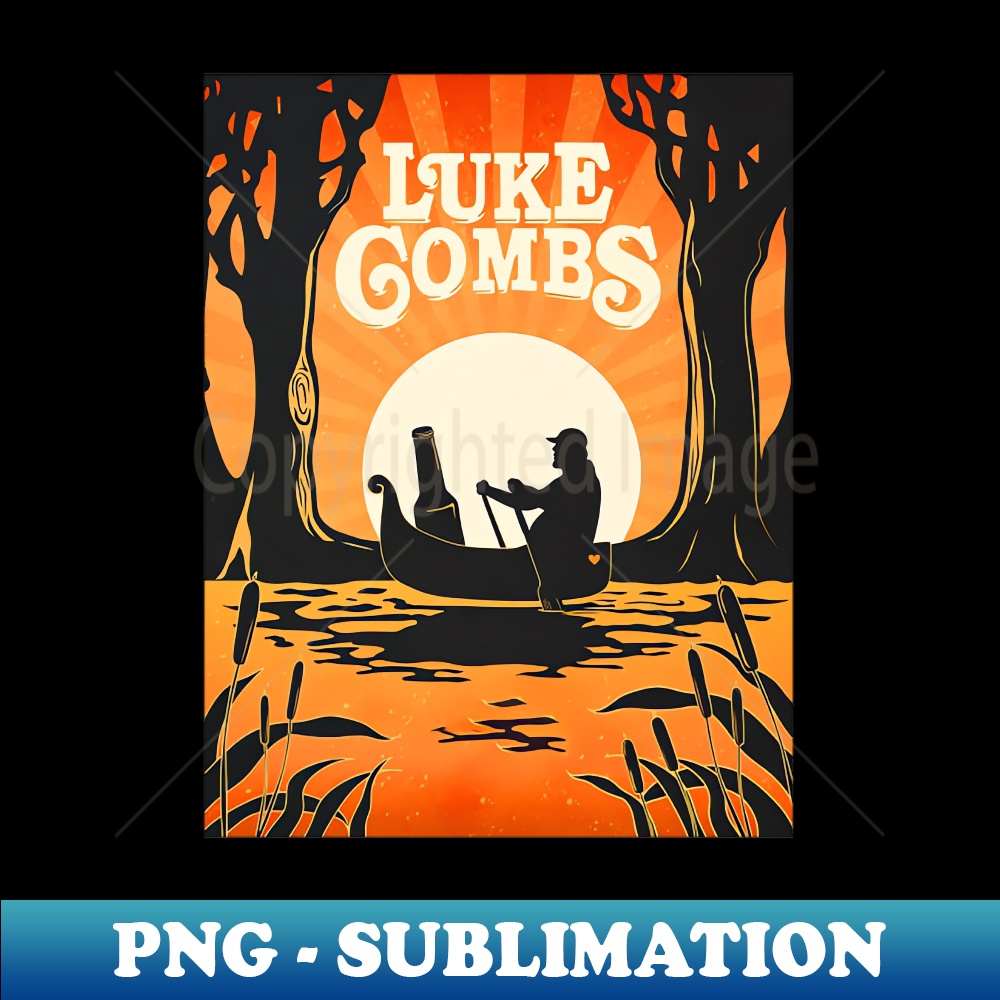 Vintage luke combs sunset - Exclusive PNG Sublimation Downlo | Inspire Uplift