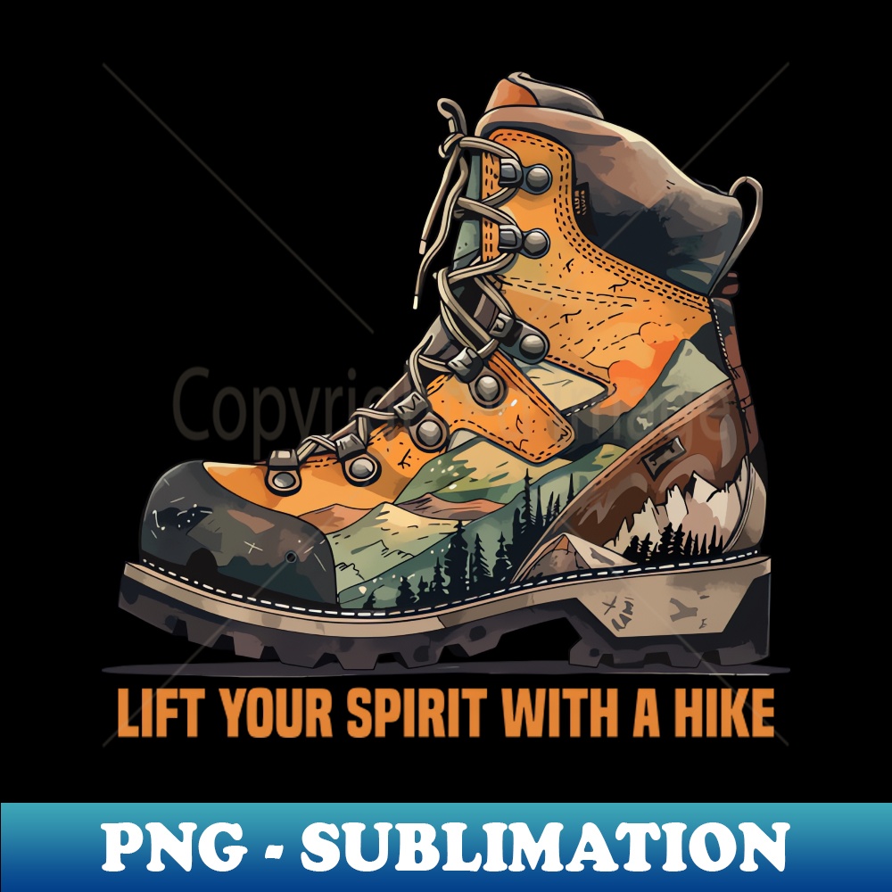 hiking boot lift your spirit with a hike - Decorative Sublim | Inspire ...