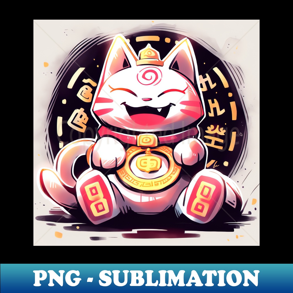 Coin Lucky Fairy Cat - PNG Transparent Digital Download File | Inspire ...