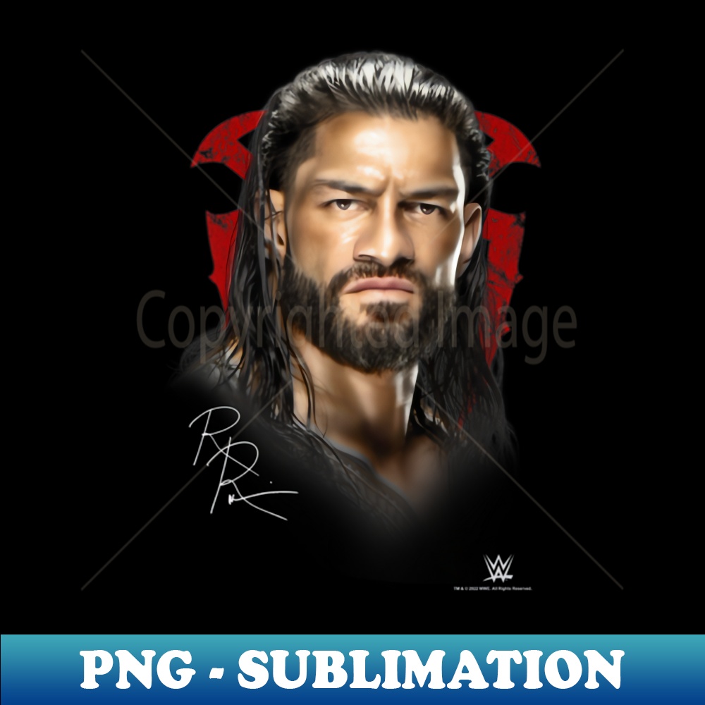 Roman Reigns Face Portrait - Signature Sublimation PNG File | Inspire ...