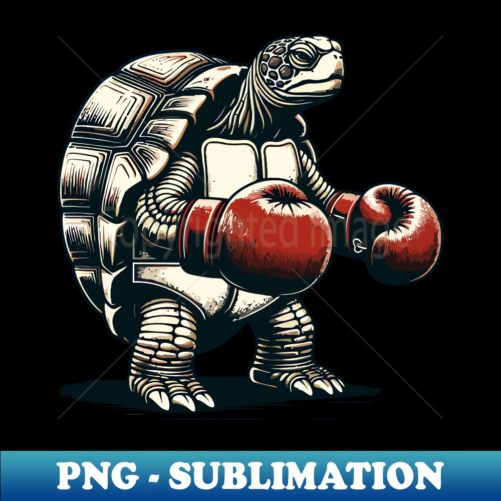 Turtle boxing - Retro PNG Sublimation Digital Download | Inspire Uplift