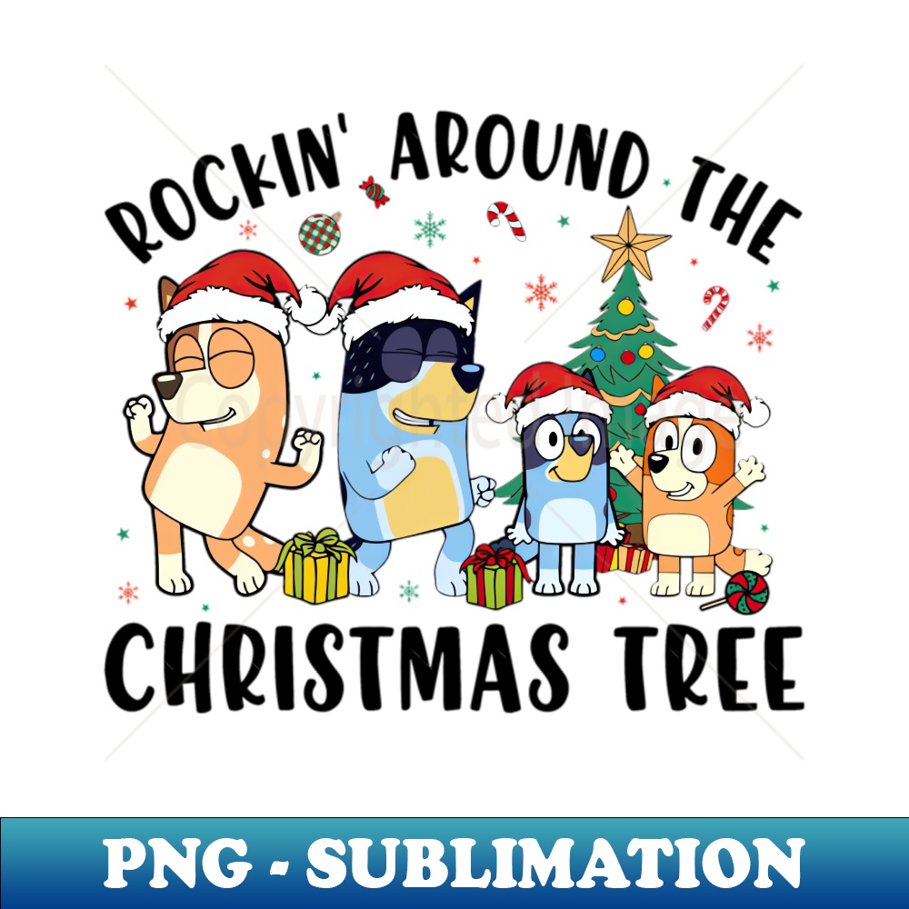Bluey Christmas Rockin Around The Christmas Tree Family Xmas | Inspire ...