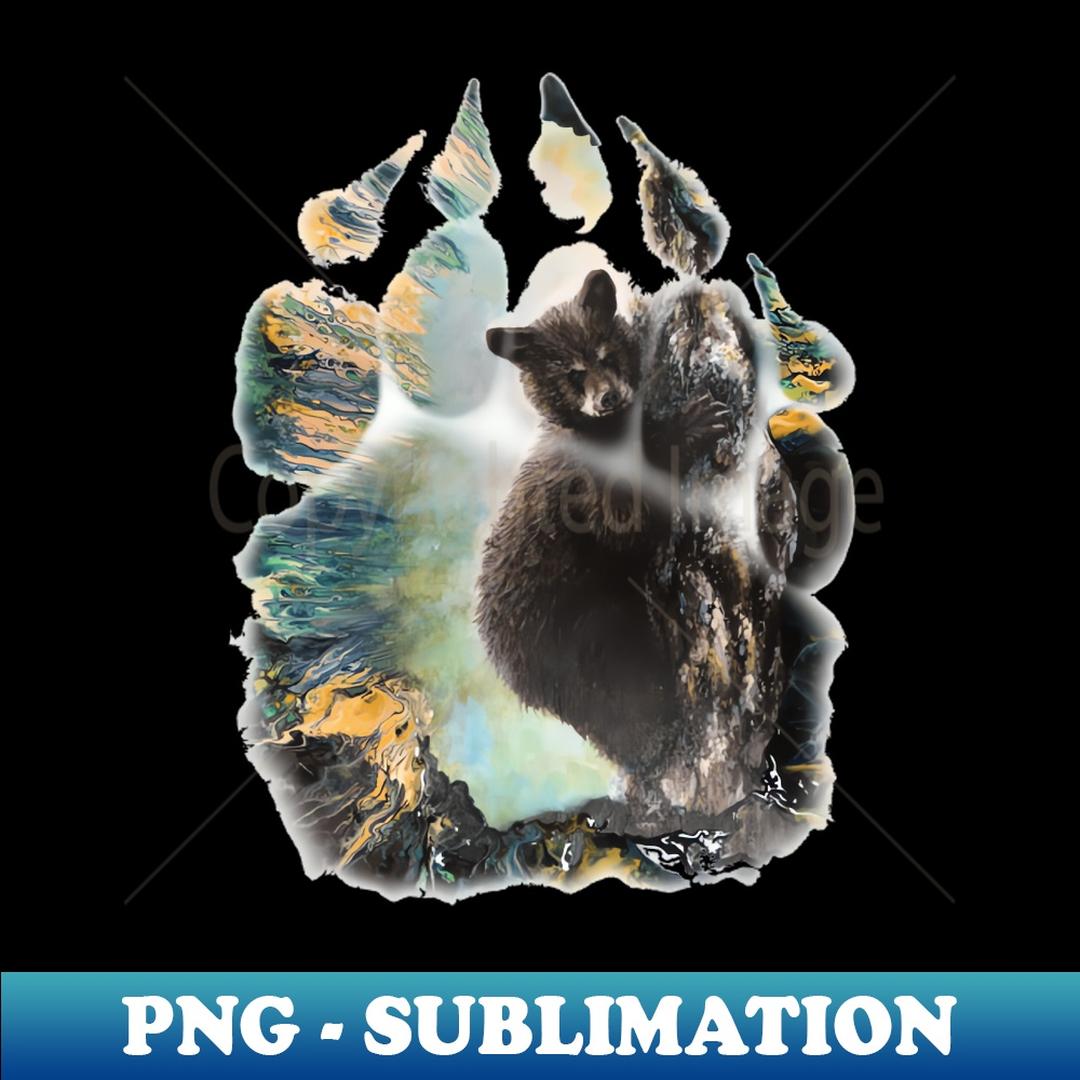 Realistic Bear Cub In the Bear Print Cute Bear Cub On the Tr | Inspire ...