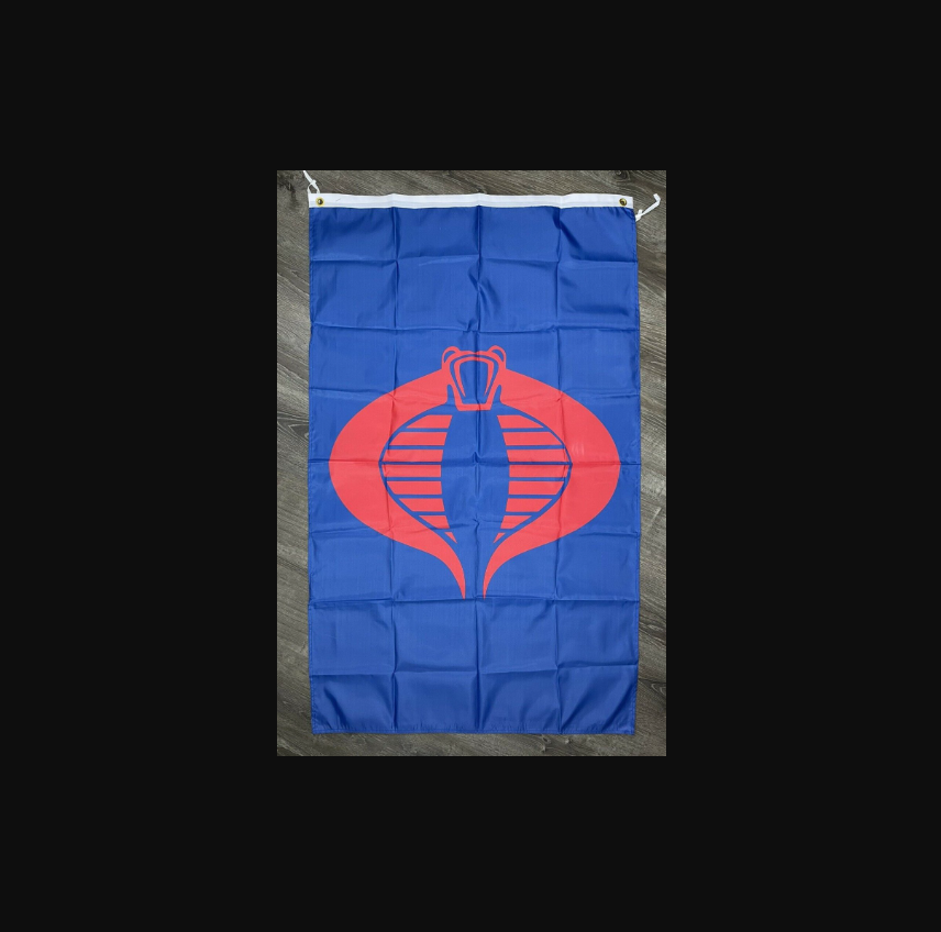 G.I. Joe Cobra Flag 3x5 ft Vertical Blue Banner Action Hero | Inspire ...