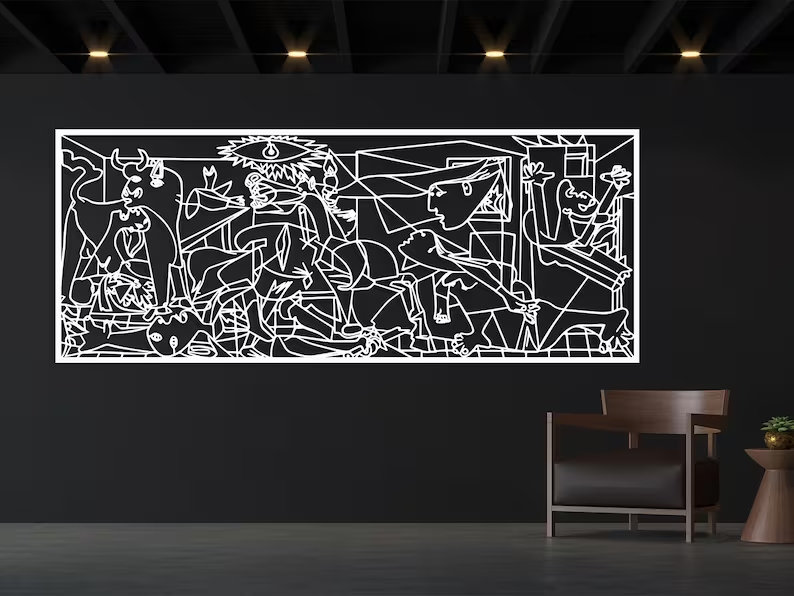 GUERNICA Pablo Picasso Metal Wall Art Cubic Draw Decor Guern | Inspire ...