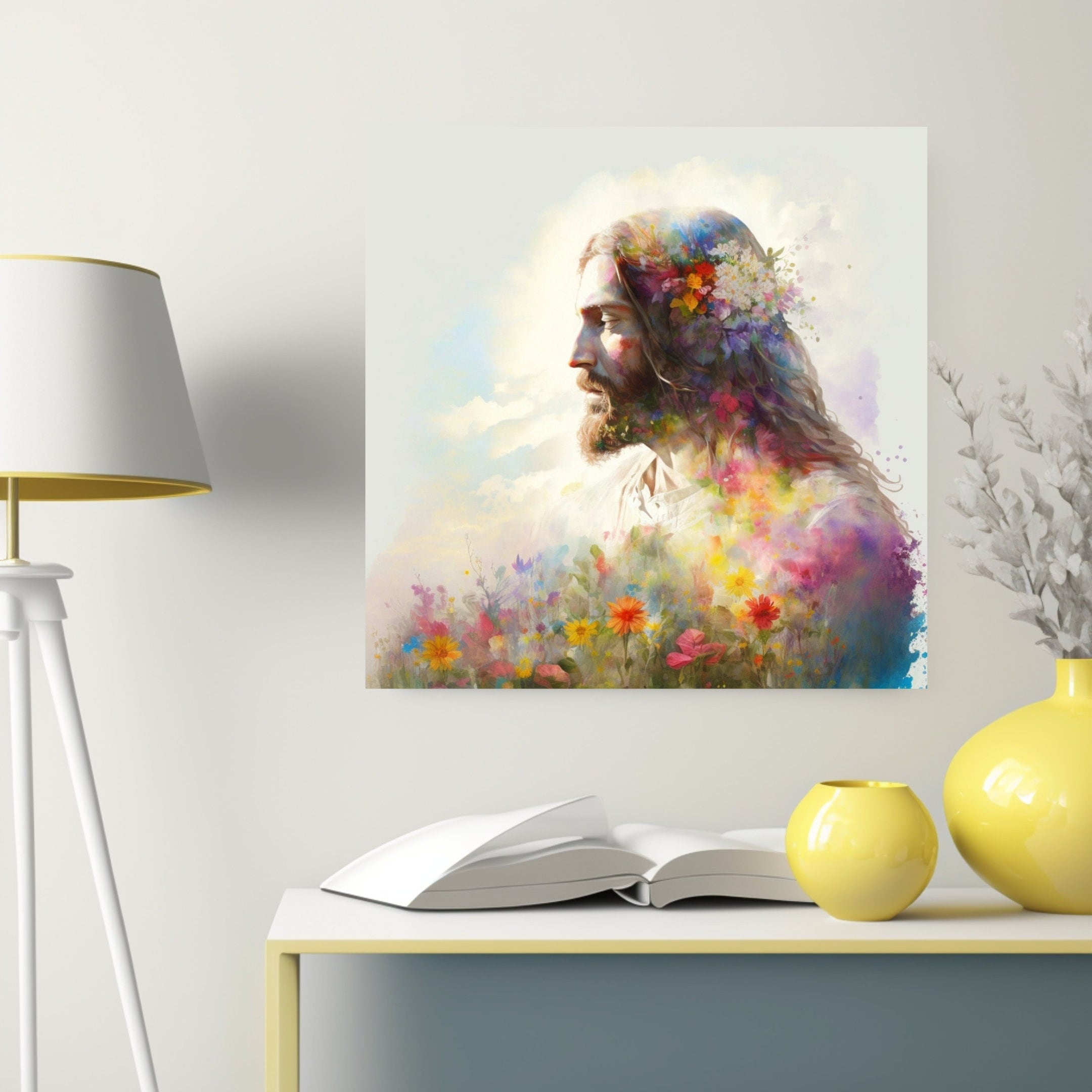 Jesus Art Print, Christian Decor, Jesus Wall Art, Jesus Chri - Inspire ...