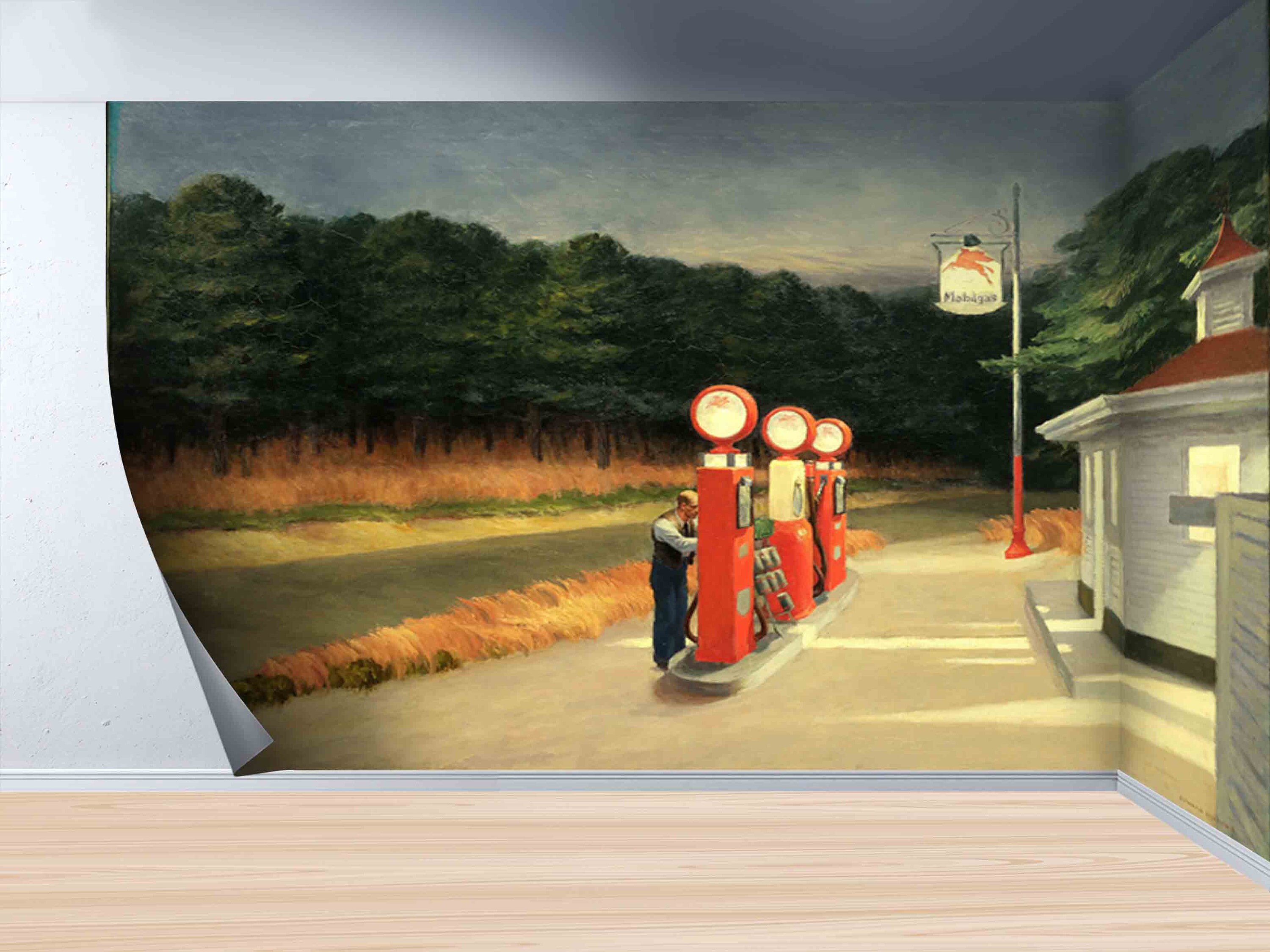 Edward Hopper Gas Station Wallpaper, Edward Hopper Paper Art - Inspire ...