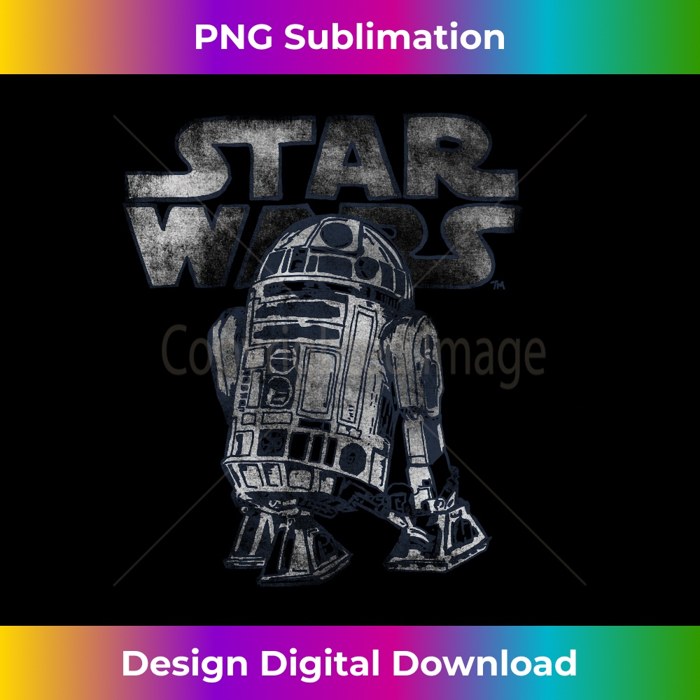 Star Wars R2-D2 Vintage Style Graphic Long Sleeve Tee Long S | Inspire ...