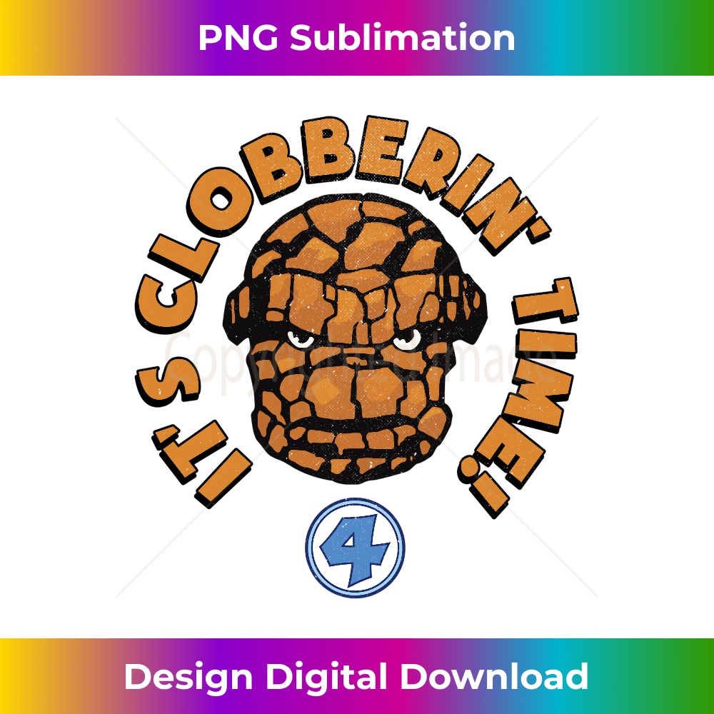Marvel Fantastic Four The Thing Clobberin' Time Big Face Lon | Inspire ...