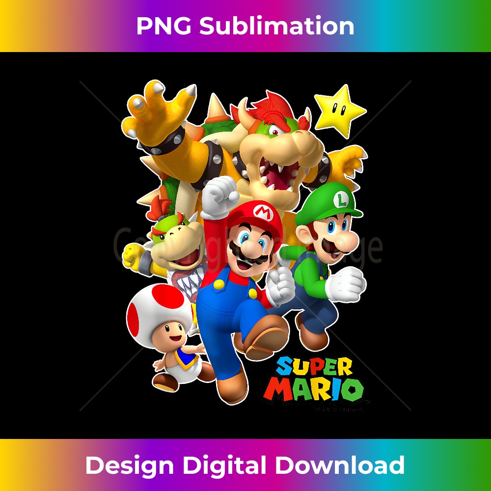 Super Mario Group Shot With Bowser 3D Poster - Sublimation-O | Inspire ...