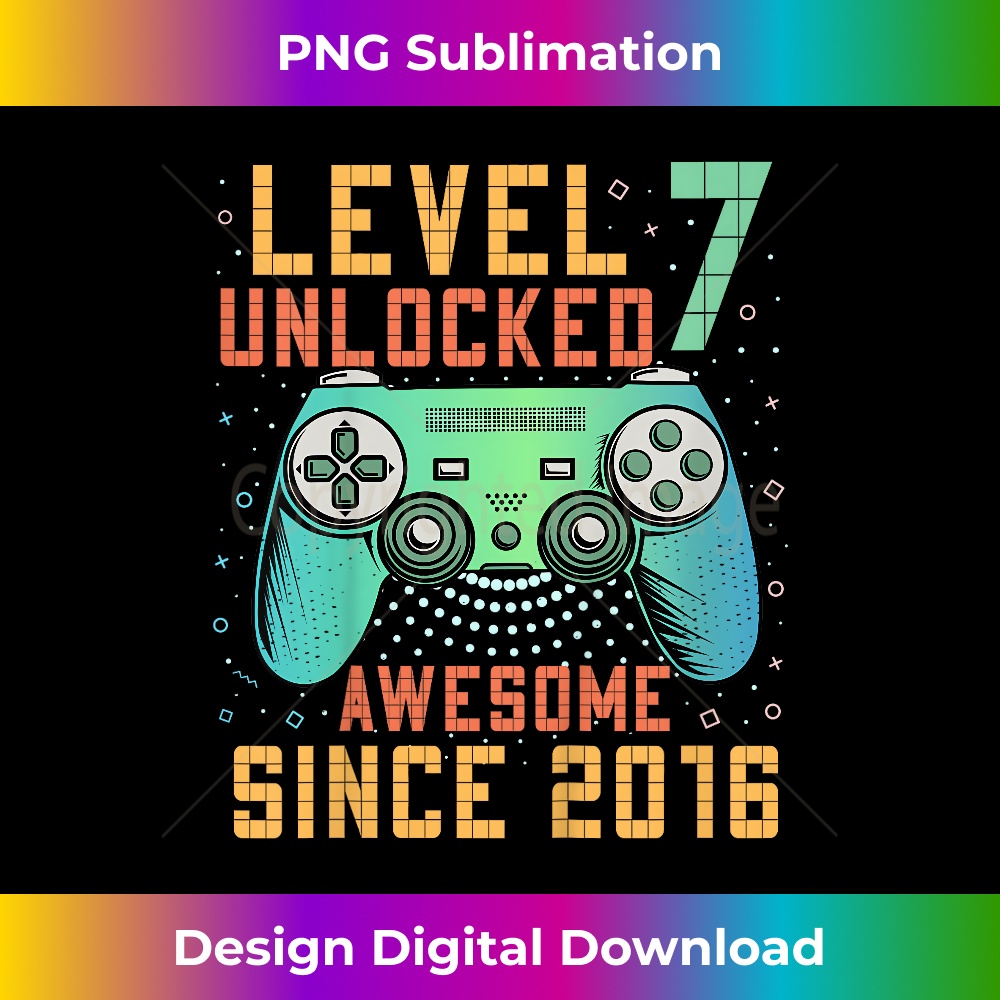 Kids Level 7 Unlocked 7th Birthday 7 Year Old Boy Gifts Game | Inspire ...