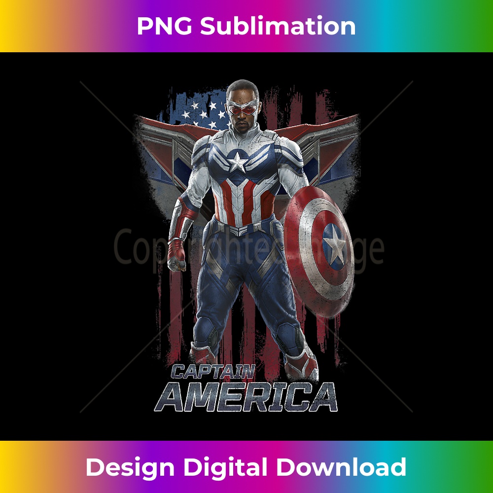 Marvel Falcon Winter Soldier Captain America Flag Portrait T | Inspire ...