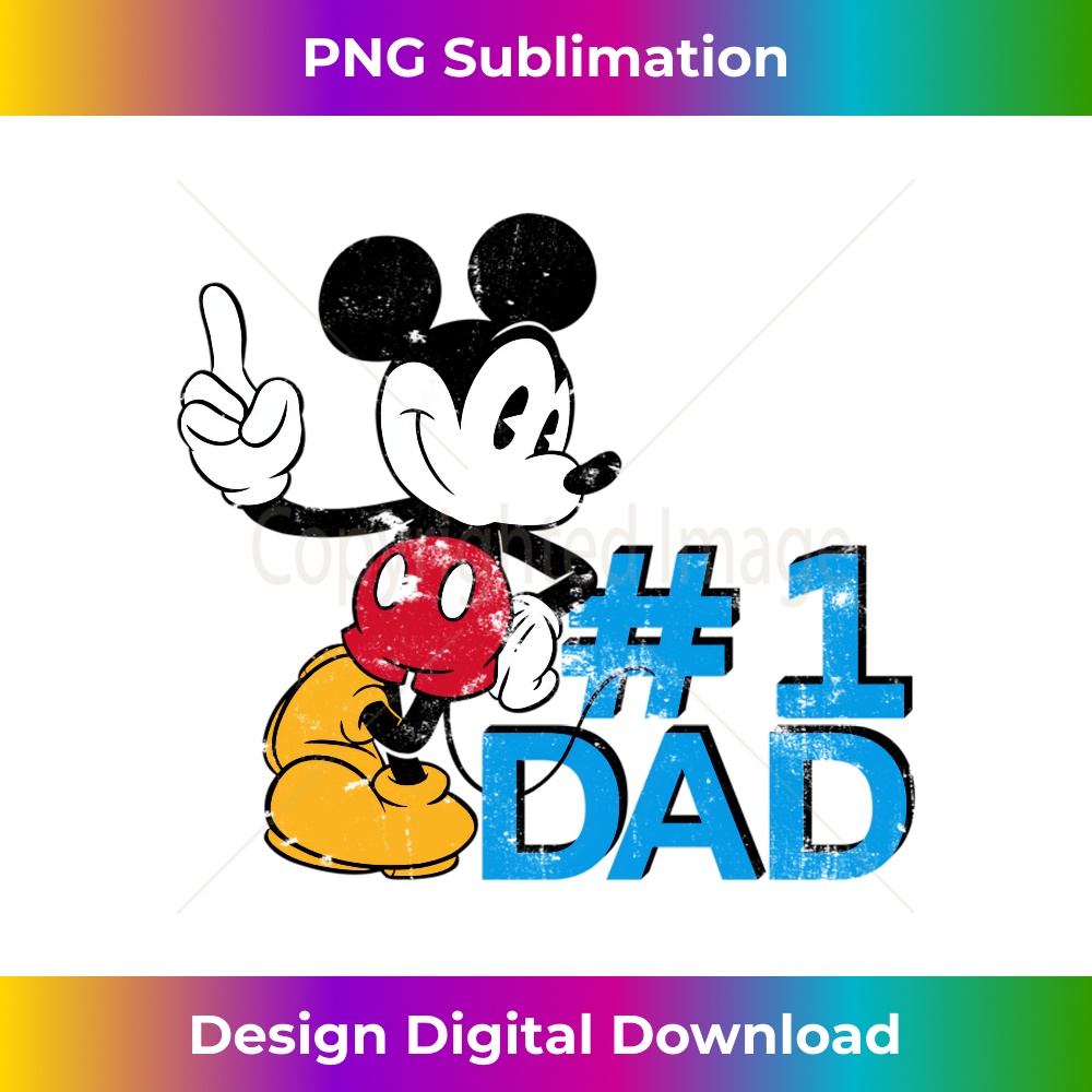 Disney Mickey Mouse Father's Day #1 Dad Long Sleeve T-shirt | Inspire ...