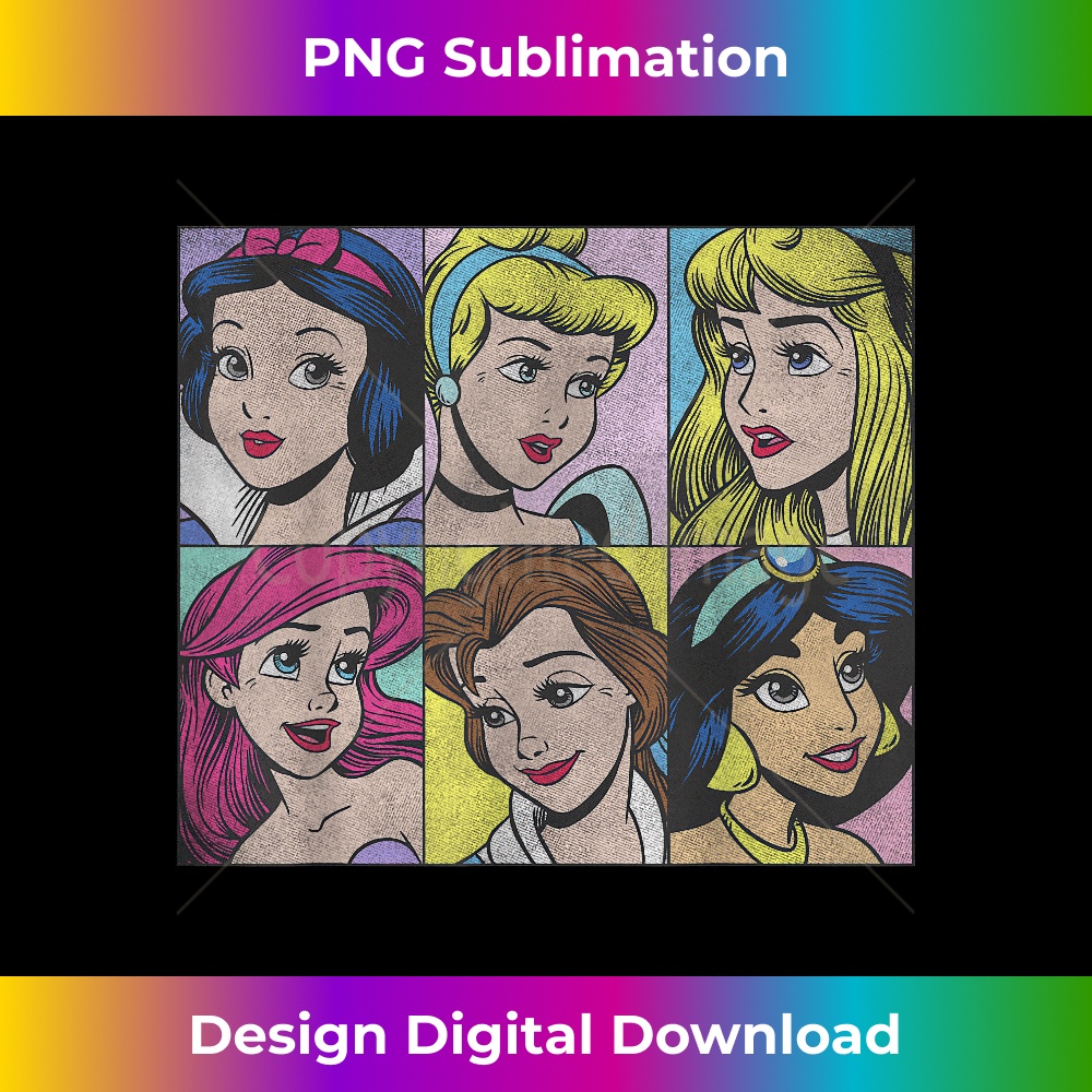 Disney Princess Pop Art Portraits Box Up - Sophisticated PNG | Inspire Uplift
