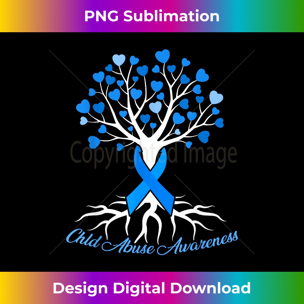 Blue Ribbon Tree Heart Child Abuse Prevention Month Support - Inspire ...