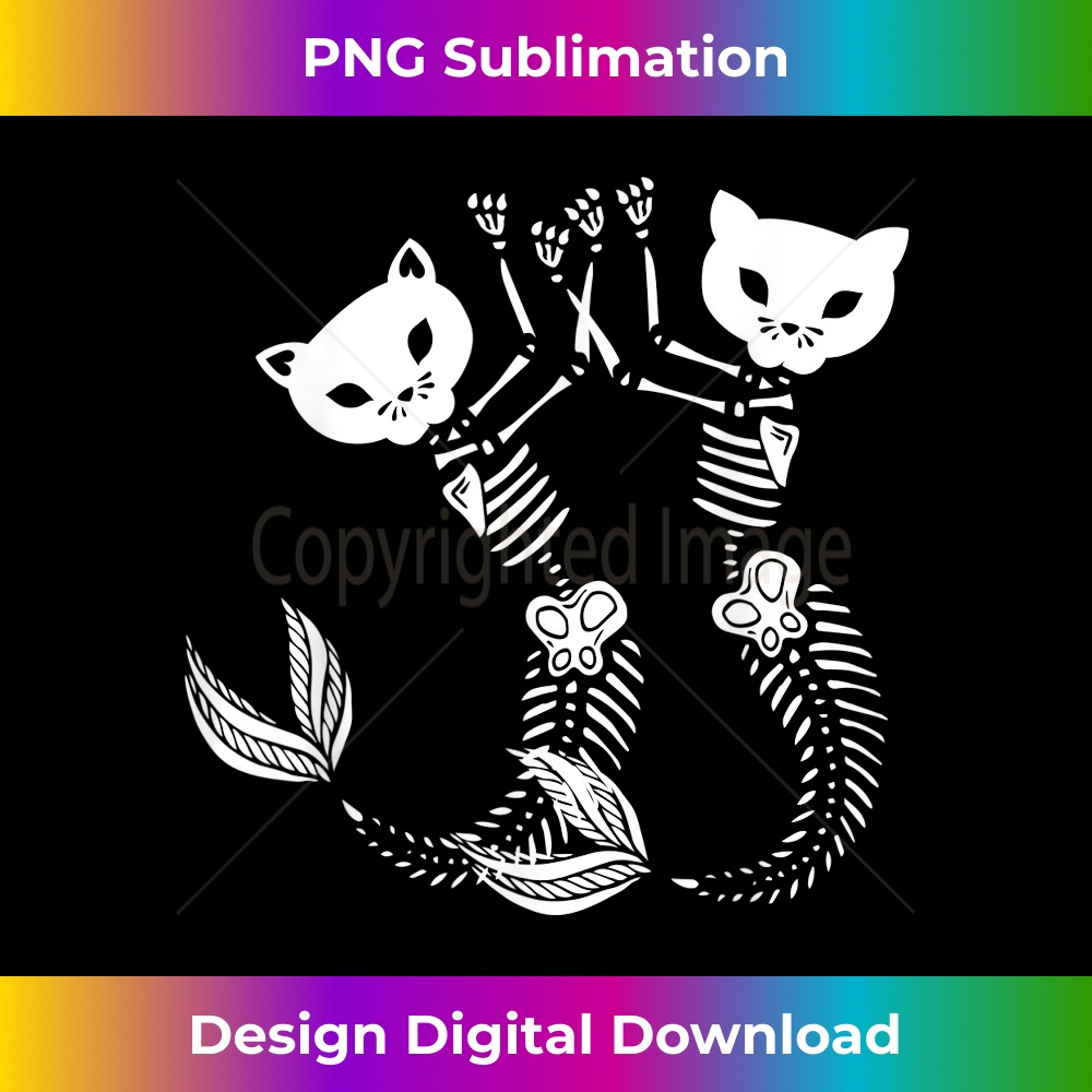 Cute Cat Mermaid Skeleton Happy Halloween Costume Day Girls | Inspire ...