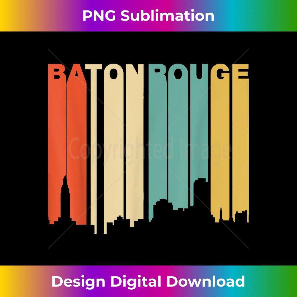 Retro 1970's Style Baton Rouge Louisiana Skyline - Sublimati | Inspire ...