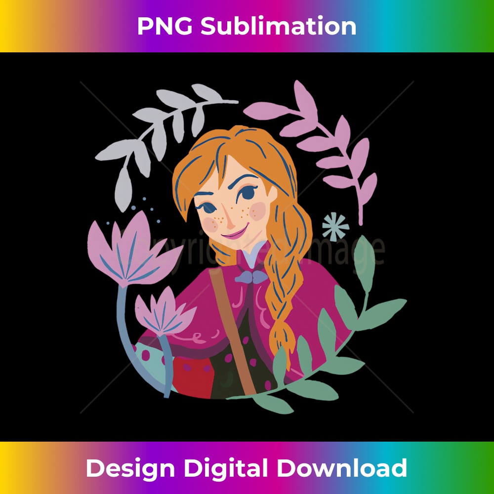 Disney Frozen Cute Princess Anna Floral Big Chest Portrait L | Inspire ...