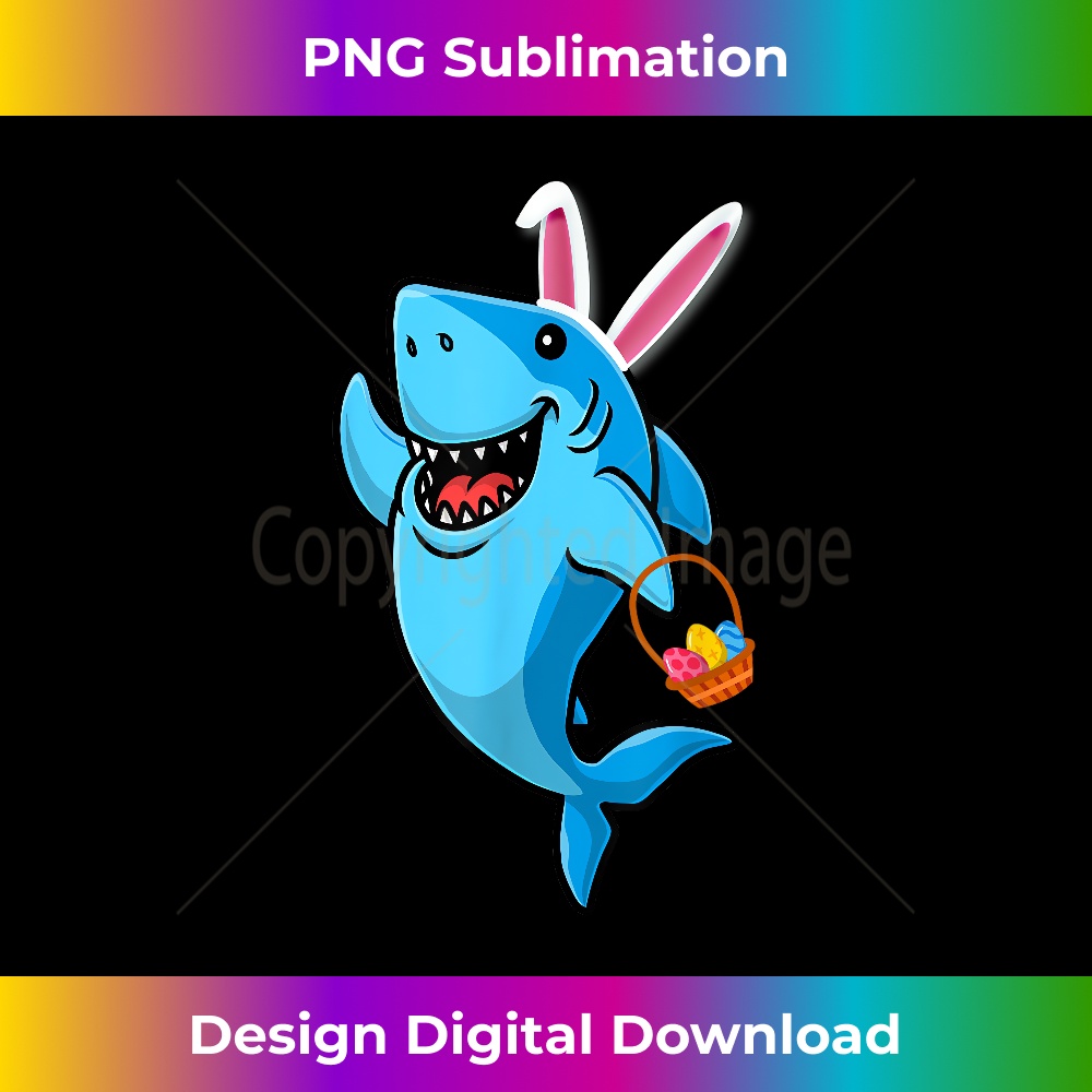 Cute Shark with Easter Basket and Bunny Ears Happy Easter - | Inspire ...