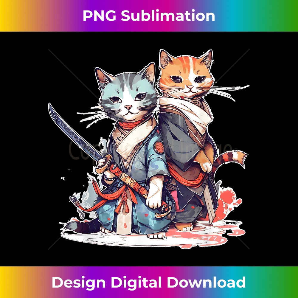 Ninja Cats Couple Japanese Anime with Samurai Katana - Luxe | Inspire ...
