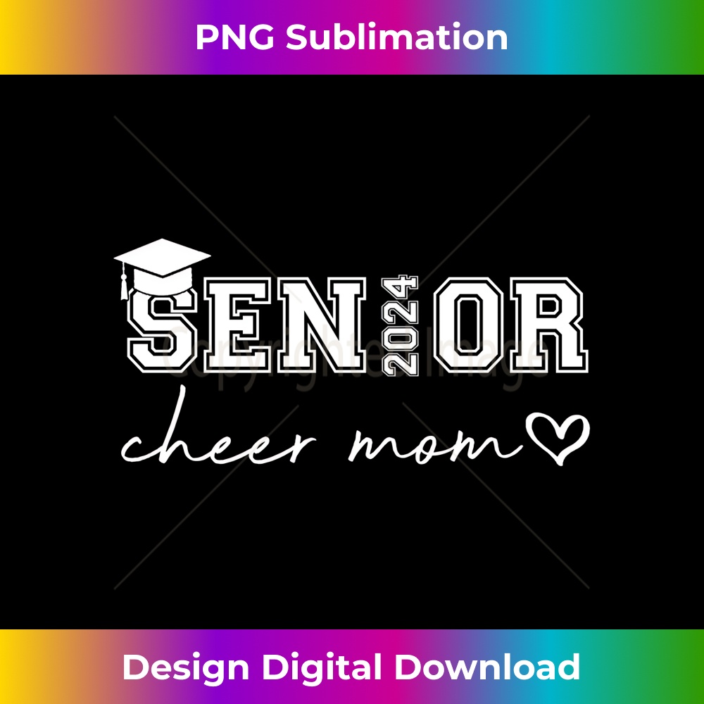 Cheer Mom Senior 2024 proud mom cute heart Graduate Long Sle | Inspire ...