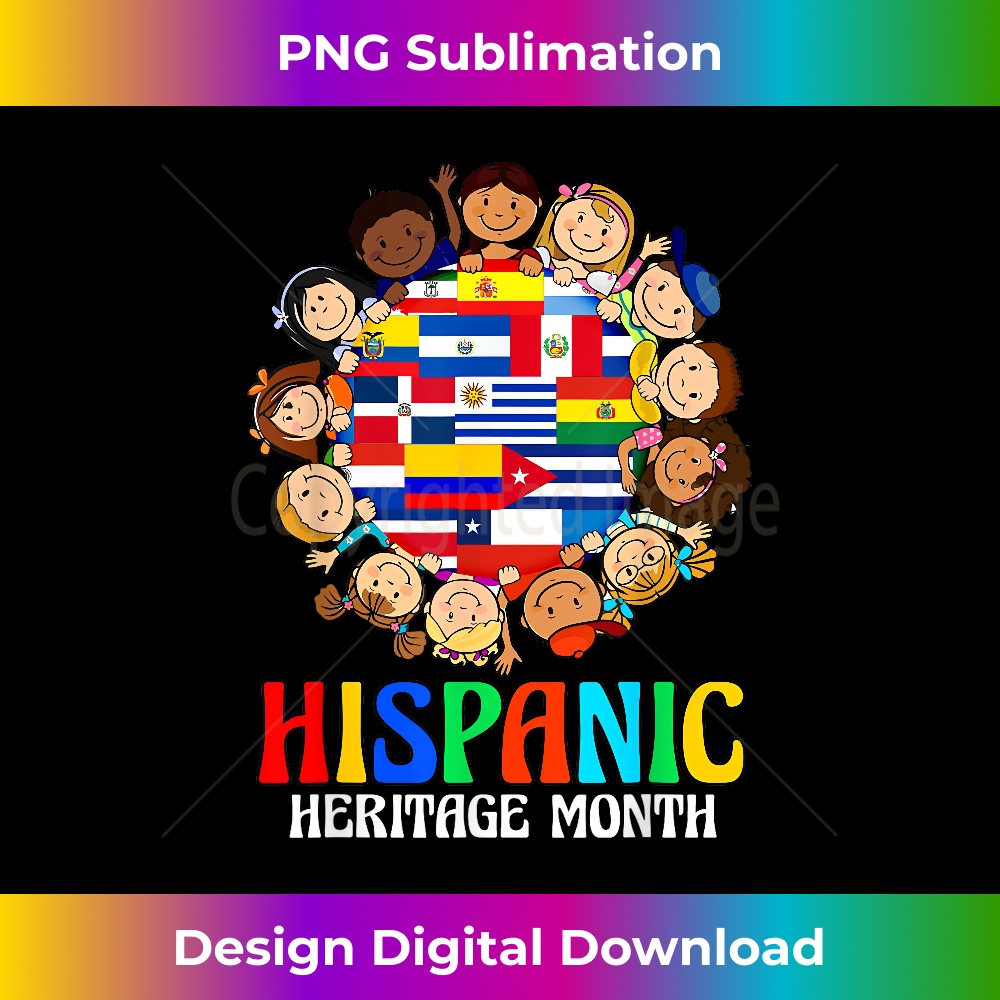 Hispanic Heritage Month Latino Countries Flags Boy Girl Kids | Inspire ...
