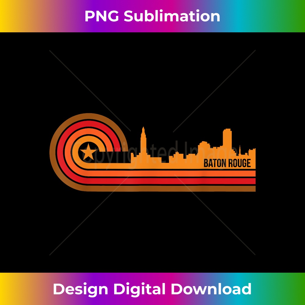 Retro Baton Rouge T- - Baton Rouge LA Skyline - Urban Sublim | Inspire ...