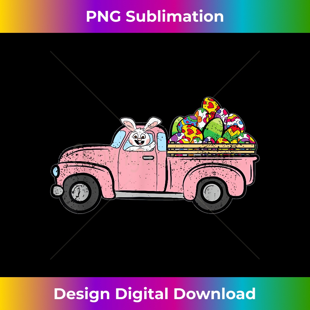 Easter Bunny Riding Truck Egg Hunting Cute Rabbit Spring - E - Inspire ...