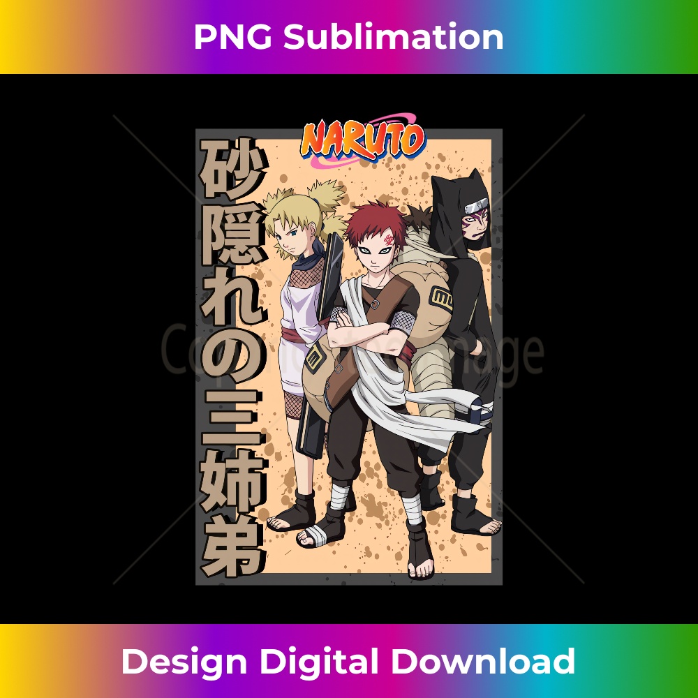 Naruto Classic Gaara Temari & Kankuro Kanji Long Sleeve - Vi | Inspire ...