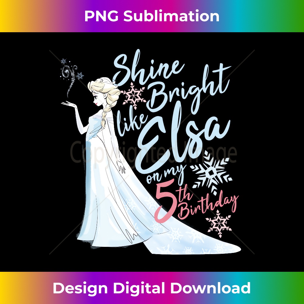 Disney Frozen Elsa Shine Bright On My 5th Birthday Long Slee | Inspire ...
