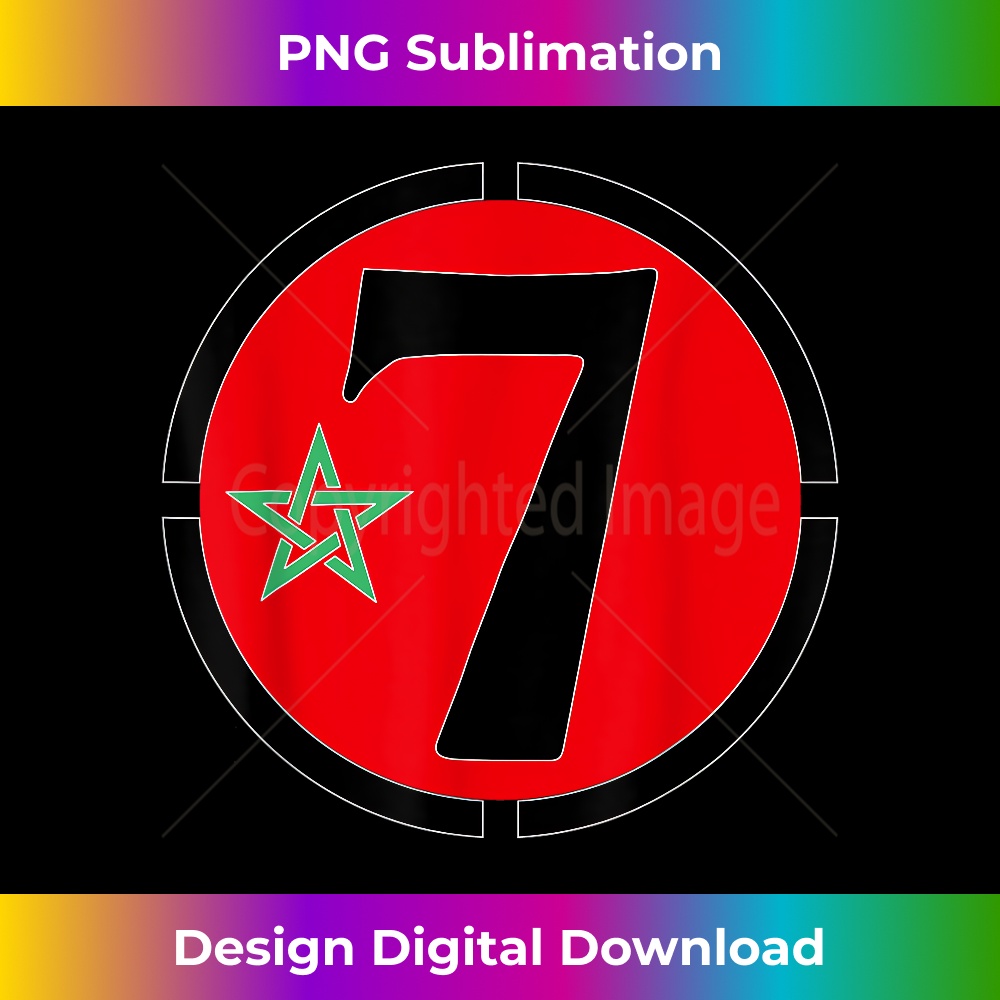 Proud Moors Stylized Circle 7 Moroccan Flag Moorish American | Inspire ...