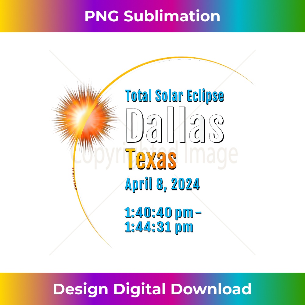 Dallas Texas TX Total Solar Eclipse 2024 1 - Eco-Friendly S - Inspire ...