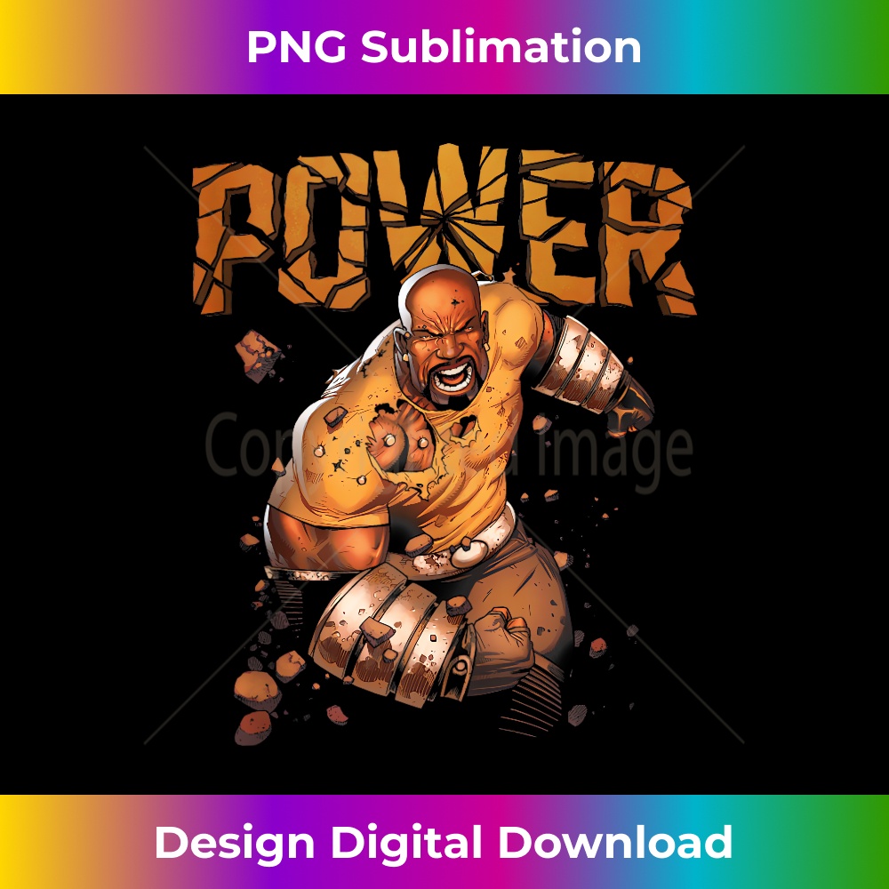 Marvel Luke Cage Power Smashed Logo Portrait Tank Top - Cont | Inspire ...