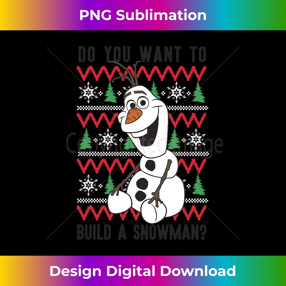 Disney Frozen Christmas Build A Snowman Ugly Sweater Olaf Lo | Inspire ...
