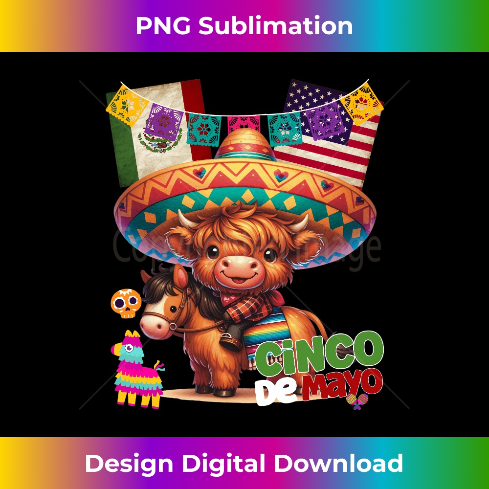 Cinco de Mayo Highland Cow Vaca Bailarina Long Sleeve - Prem | Inspire ...